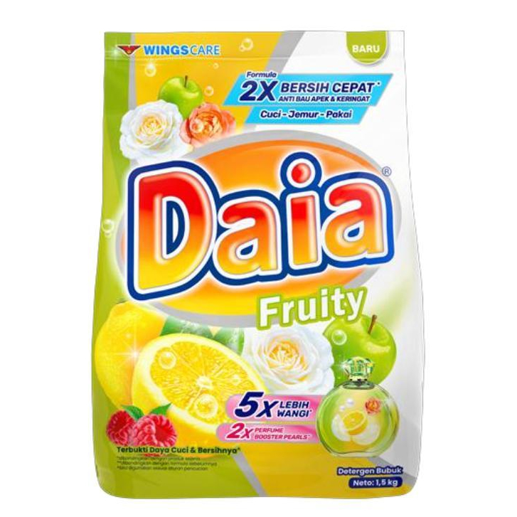 Jual Daia Deterjen Bubuk Fruity 1.5 kg | Shopee Indonesia