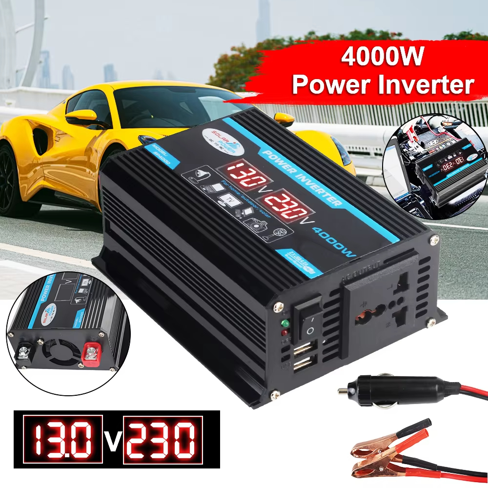 Jual 4000W Mobil Inverter 12V DC Ke 220V AC Power Converter LED Display ...