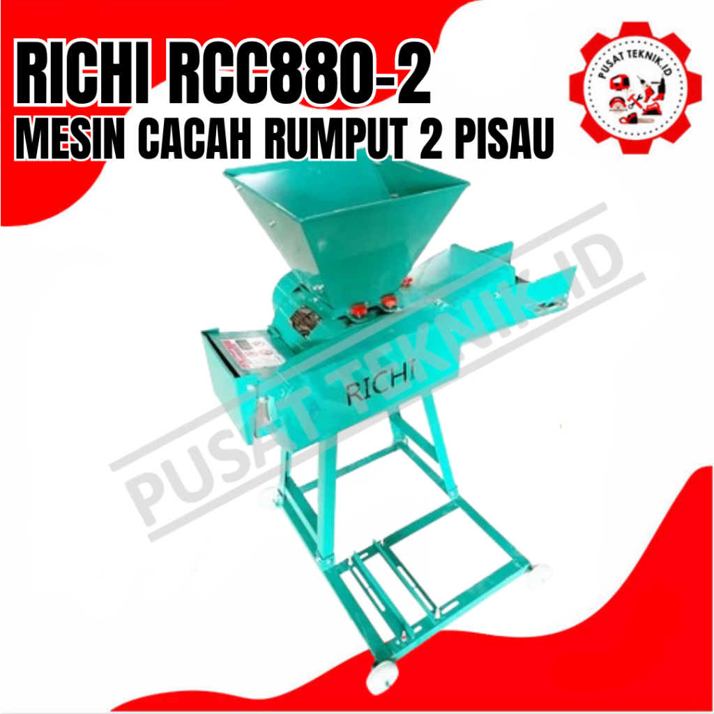 Jual Mesin Chopper Rumput Richi RCC800-2 Mesin Cacah Rumput 2 Pisau ...