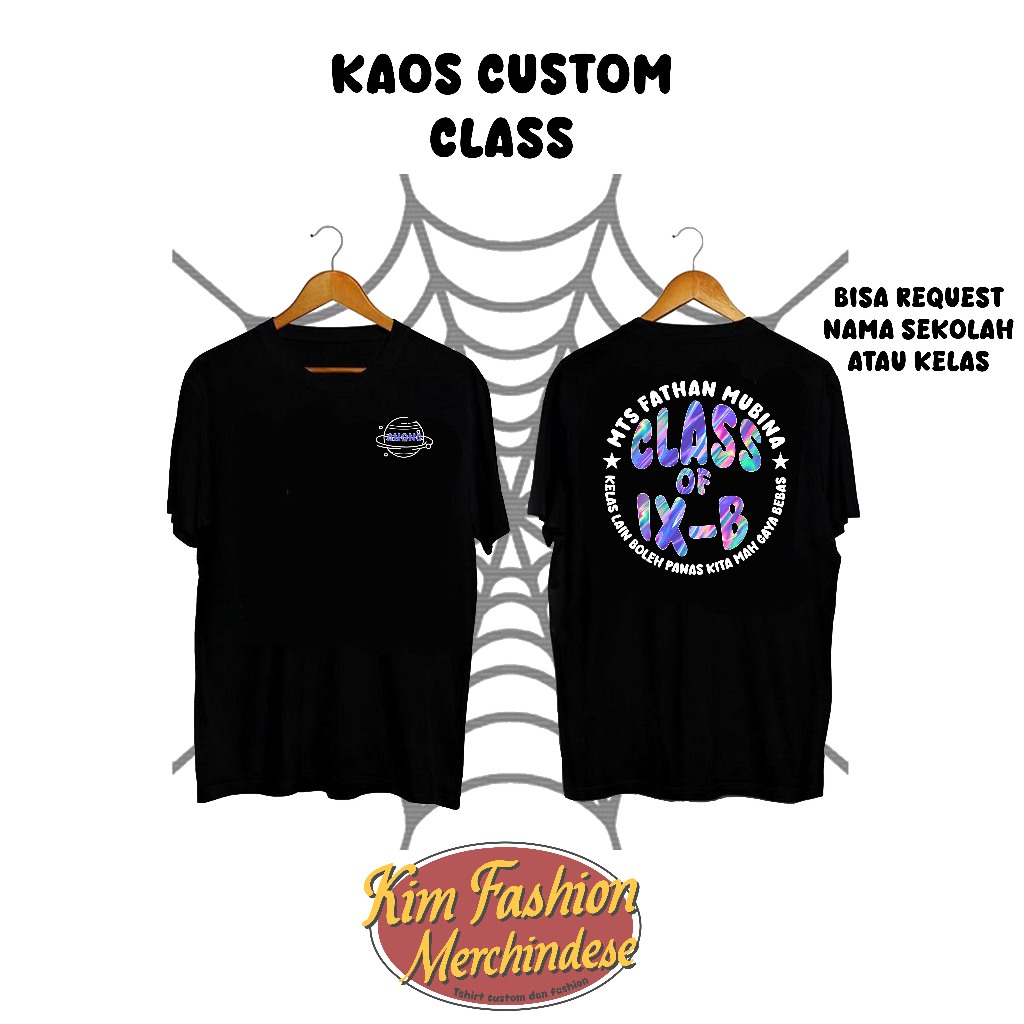 Jual KAOS CUSTOM KELAS - Bisa Ganti Nama Sekola / Nama Kelas - Pria Dan Wanita - COD ...