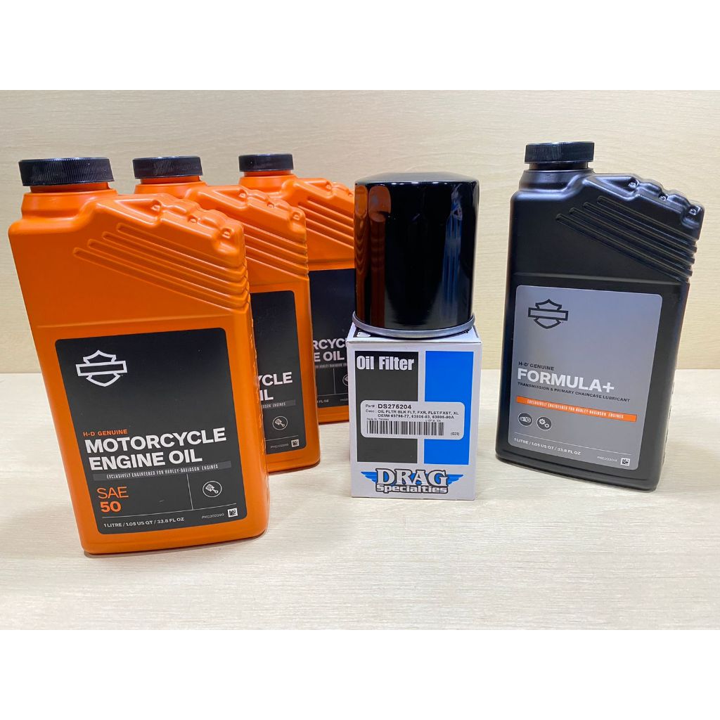 Jual PAKET OLI SPORTSTER SAE 50 GENUINE PLUS FILTER OLI DS HITAM ...