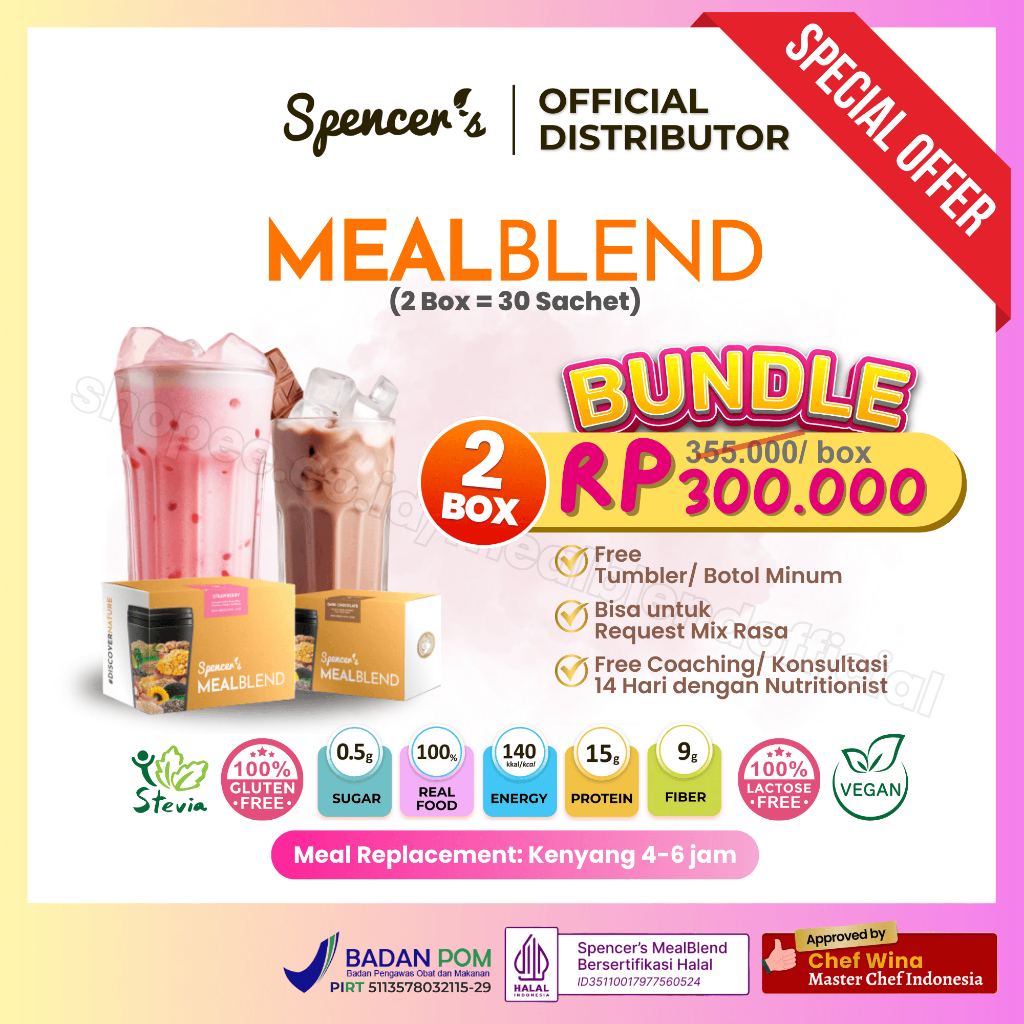 Jual BUNDLE 2 BOX Spencer's Meal Blend – Pengganti Makanan untuk Diet ...