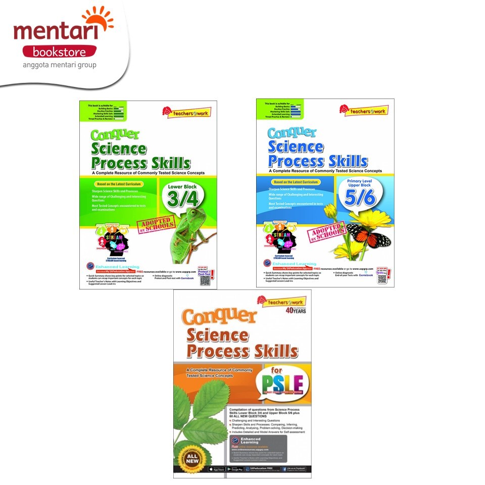 Jual Conquer Science Process Skills Primary | Buku Latihan Sains SD ...