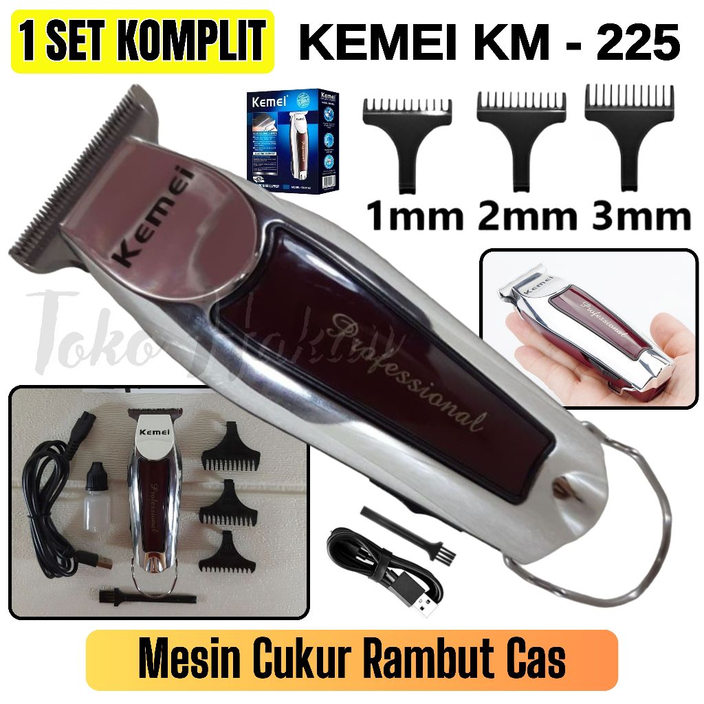 Jual Cukuran Rambut Listrik / Hair Clipper Set KM-9163 / MESIN CUKURAN ...