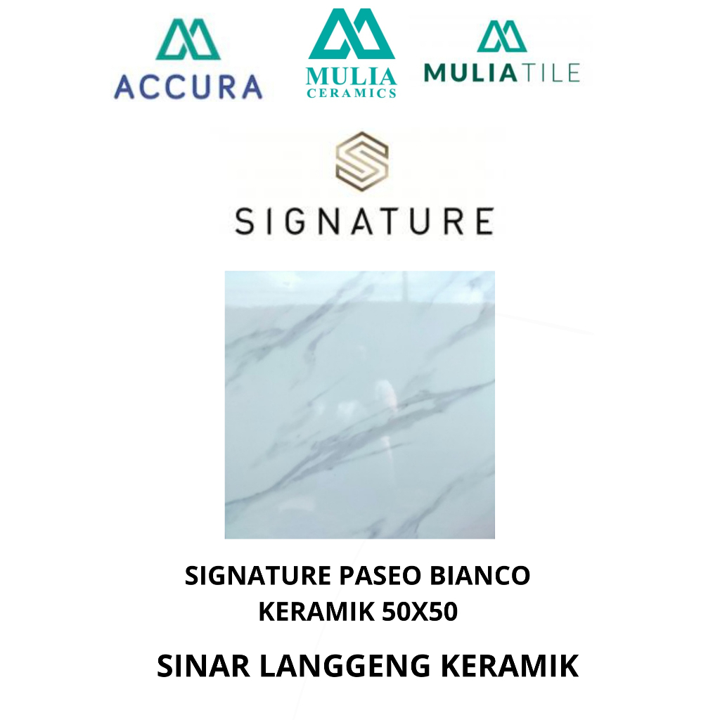 Jual SIGNATURE PASEO BIANCO 50X50/ KRAMIK LANTAI/ GLOSSY | Shopee Indonesia