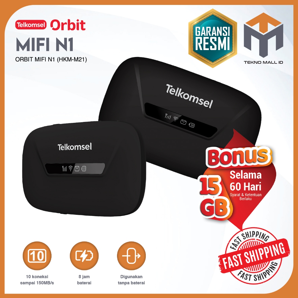 Jual Modem Mifi HKM M21 XL GO 4G LTE Bypass / Telkomsel Orbit Mifi N1 ...