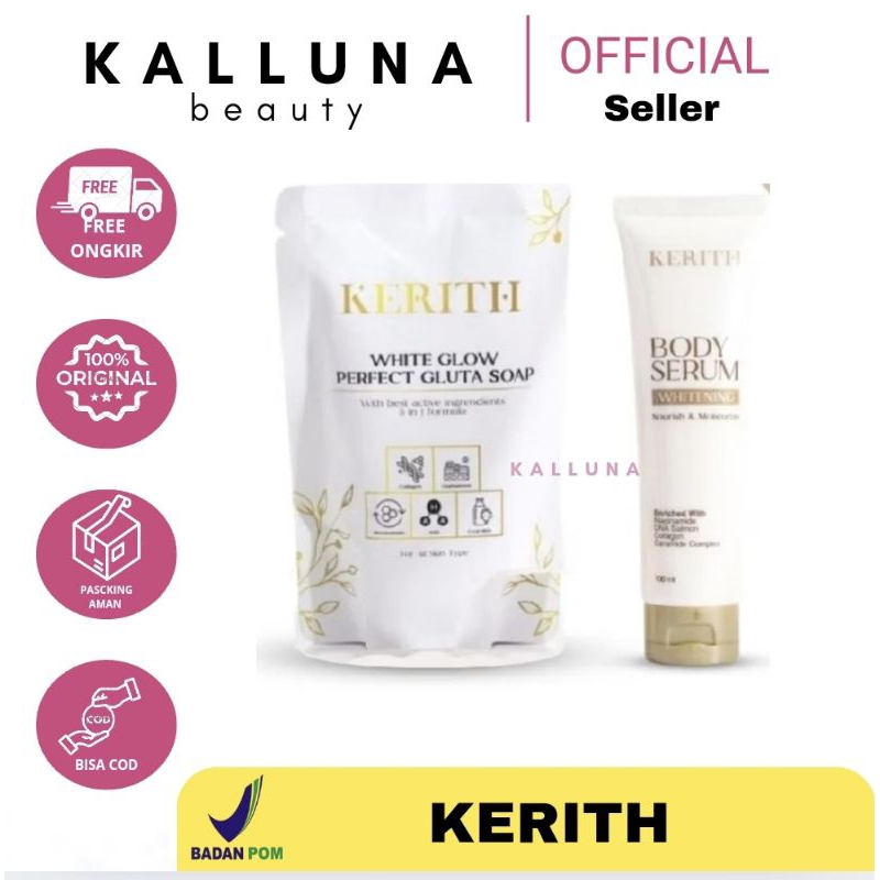 Jual READY! KERITH WHITE GLOW PERFECT GLUTA SOAP LOTION BODY SERUM ...