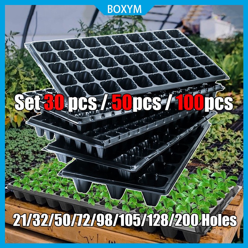 Jual 100 pcs Tray Semai / Set Pot Bibit 21, 32, 50, 72, 98, 105, 128 ...