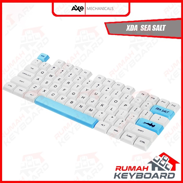 Jual AXE MECHANICALS - XDA - Sea Salt - PBT - DYE SUB - White Blue ...