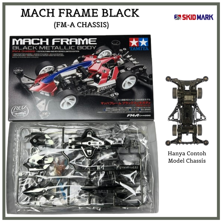 Jual Tamiya Mini 4WD - Mach Frame Black Mettalic FM-A Chassis (ORIGINAL ...