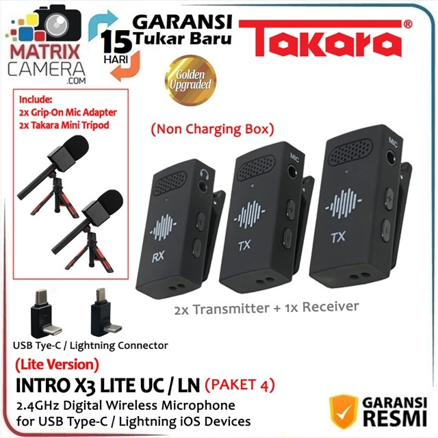 Jual Takara INTRO X3 Lite Version Digital Wireless Mic Microphone ...