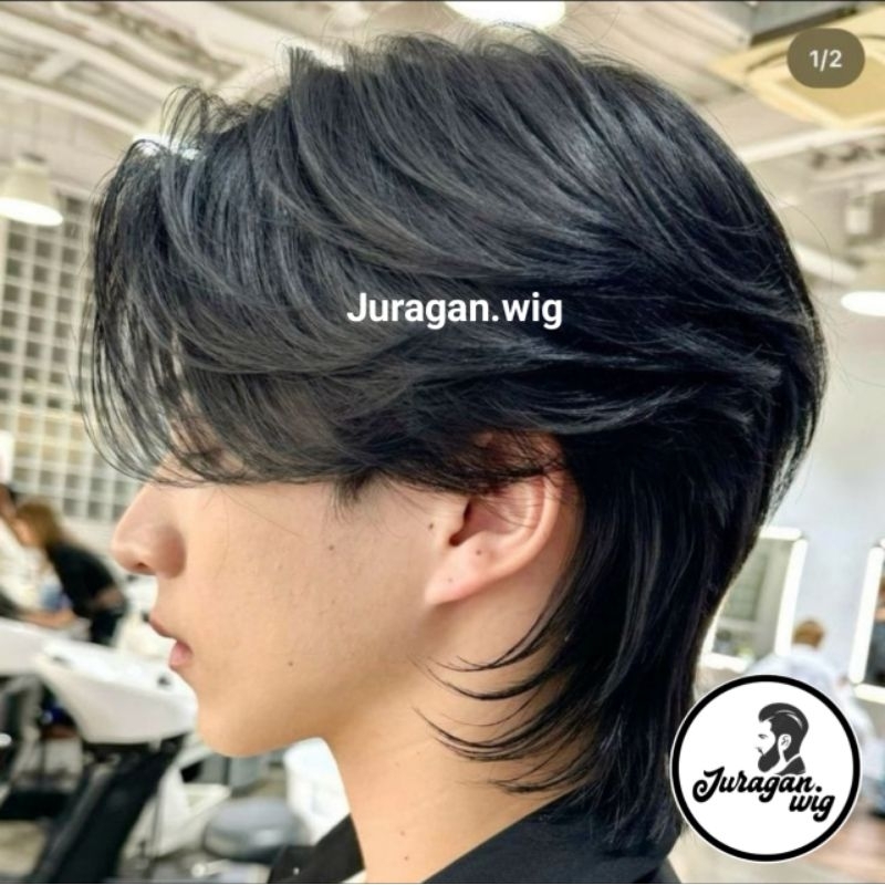Jual Wig Rambut Pria Mullet Wolfcut Pendek | Shopee Indonesia