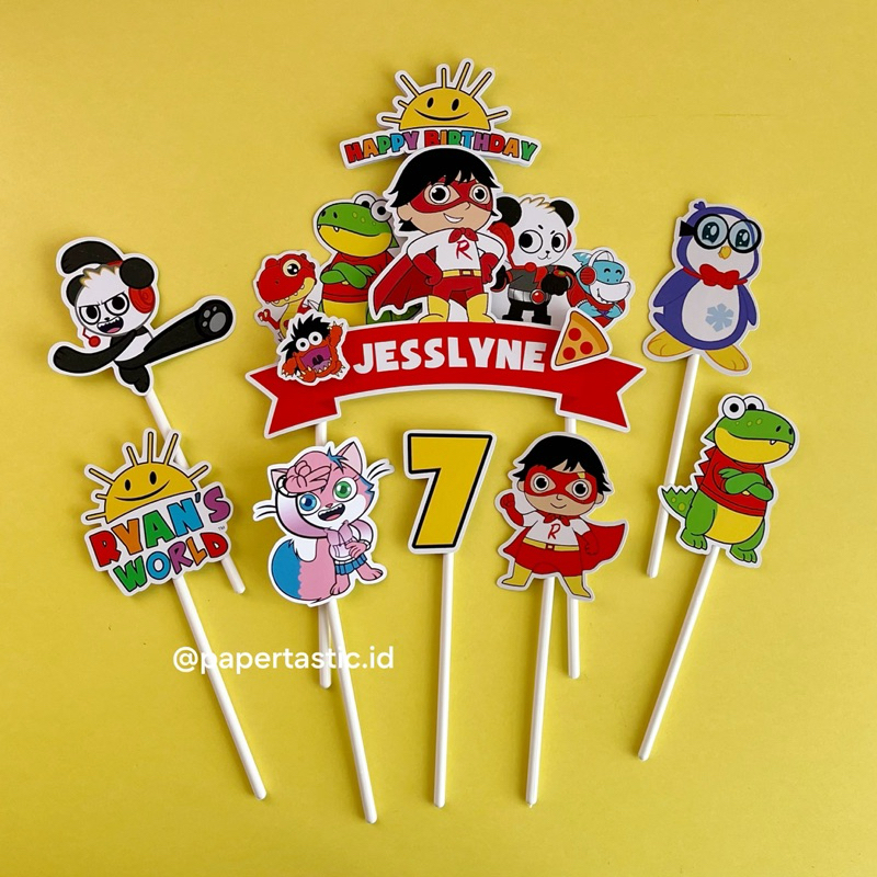 Jual Cake Topper 3D Karakter Ryan's World Ryan Hiasan Kue Ulang Tahun ...