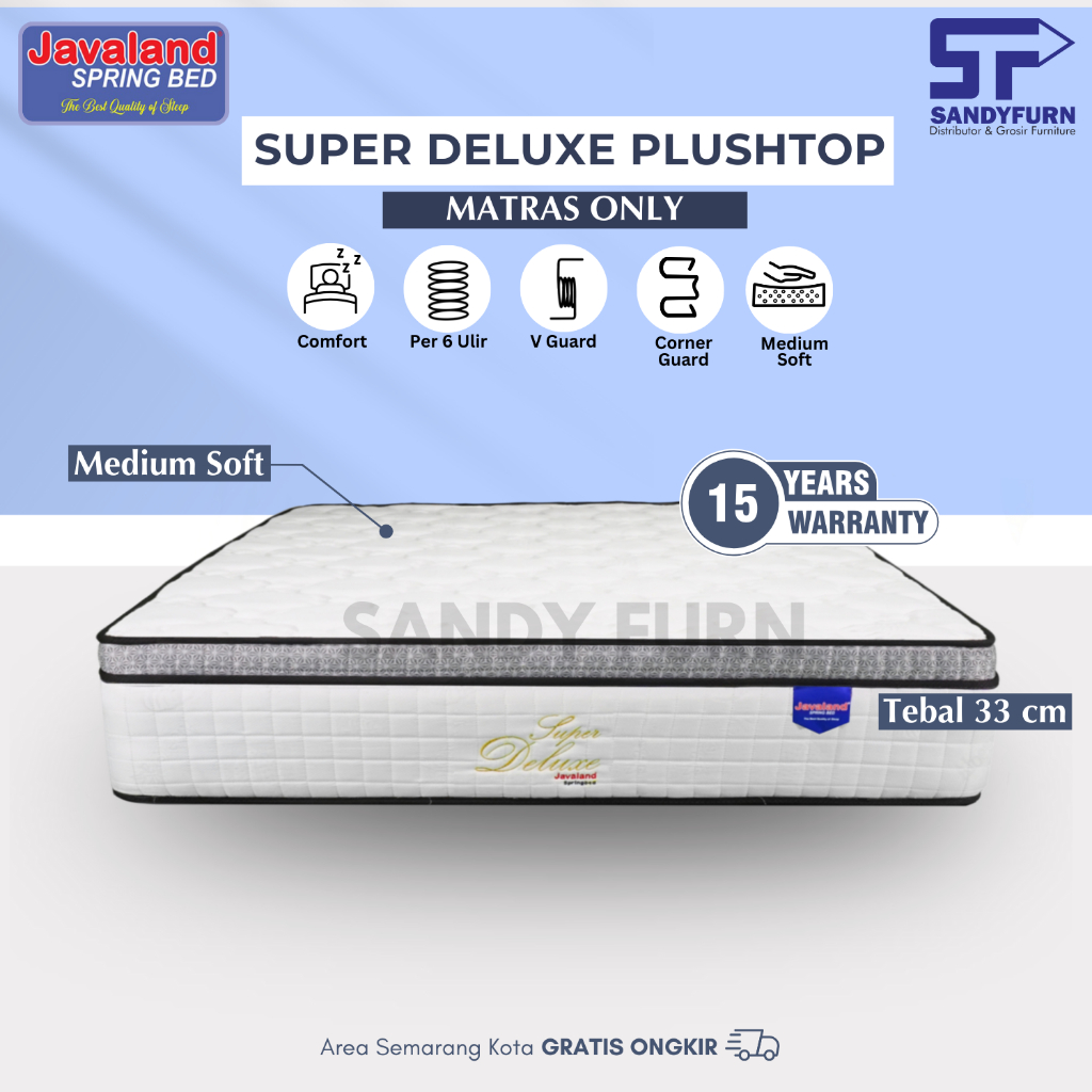 Jual JAVALAND Spring Bed - Super Deluxe Plushtop - Matras | Shopee ...