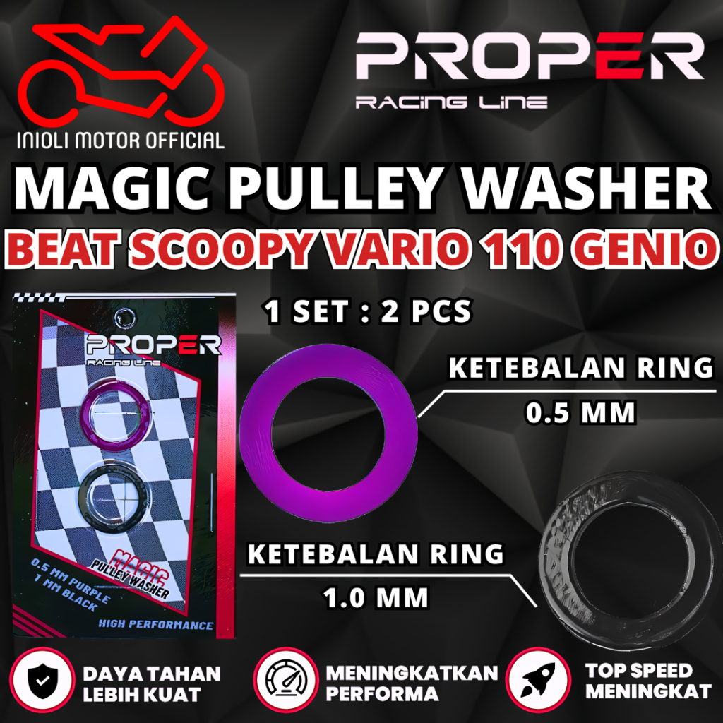 Jual PROPER RACING LINE RING PULLEY CVT BEAT SCOOPY VARIO 110 FI ESP ...