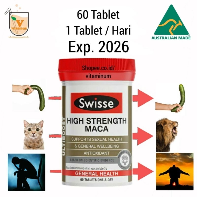 Jual Swisse Ultiboost High Strength Maca 60 Tablet Men Vitality. Khusus pria Pasutri / Kesuburan ...