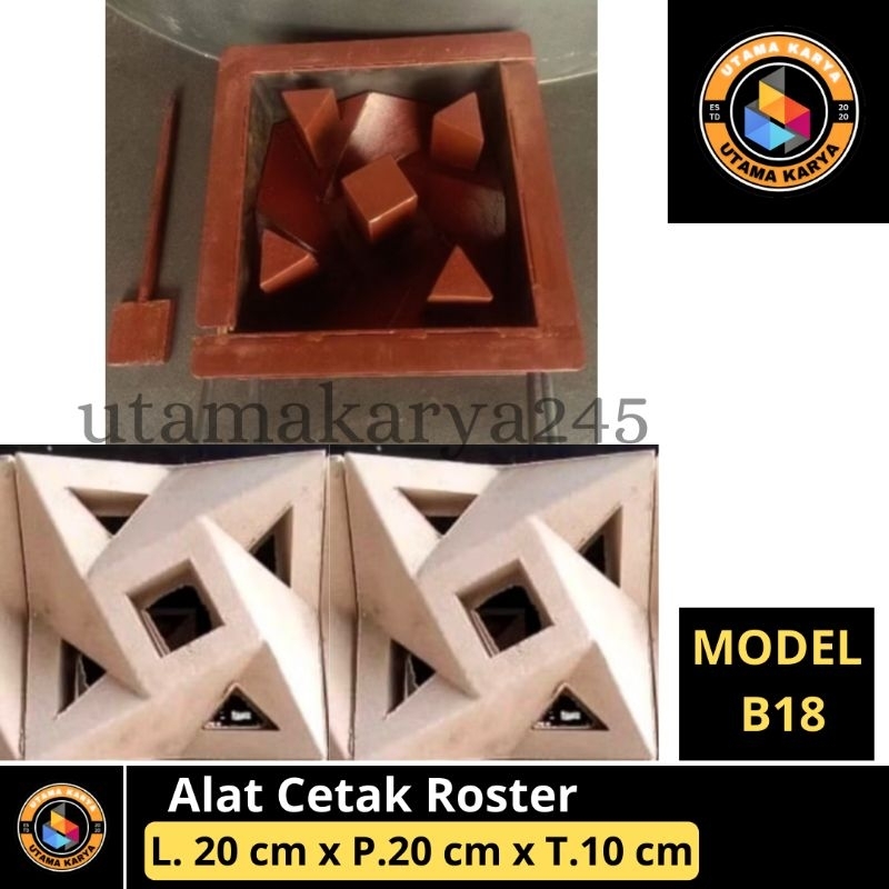 Jual COD Cetakan Roster / Alat Cetak Roster Uk. 20x20 cm Model B18 ...