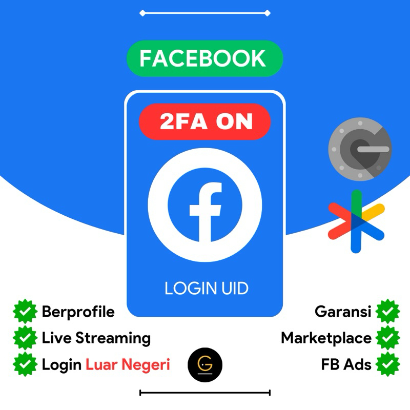 Jual 2FA A2F On FB Akun Facebook fesbuk | Bergaransj | Shopee Indonesia