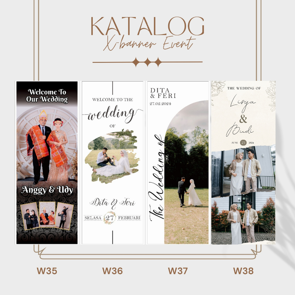 Jual X BANNER + TIANG ACARA WEDDING PROKES ENGAGEMENT | Shopee Indonesia