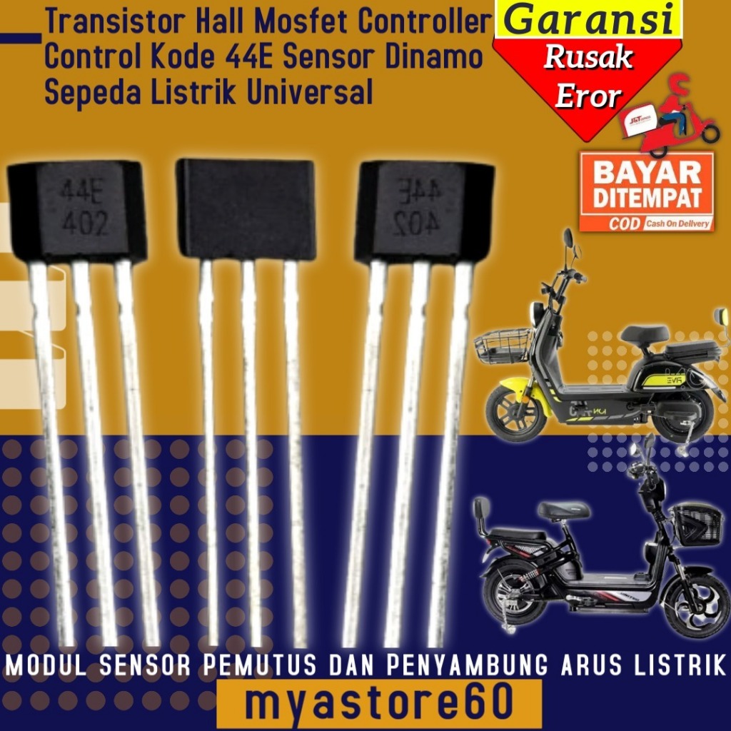 Jual Transistor 44E Mosfet Hall Sensor Dinamo Kode 44E Transistor Hall Sensor Dinamo Sepeda ...