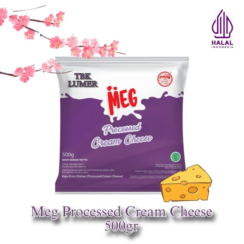 Jual MEG PROCESSED CREAM CHEESE 500GR/krim keju CREAM CHEESE/KEJU OLES ...