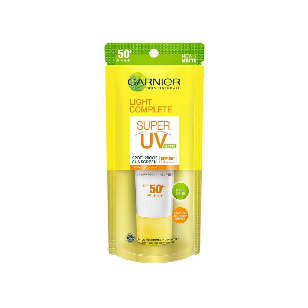 Jual Garnier Super UV Matte Finish Sunscreen SPF 50+ PA+++ 15ML ...