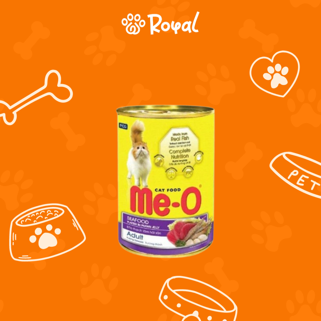 Jual Meo Kaleng 400gr Me-O Seafood Makanan Basah Kucing 400 gram ...