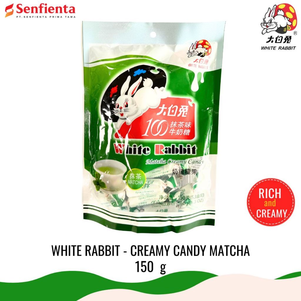 Jual White Rabbit Matcha Creamy Candy 150 gr | Permen Susu Green Tea ...