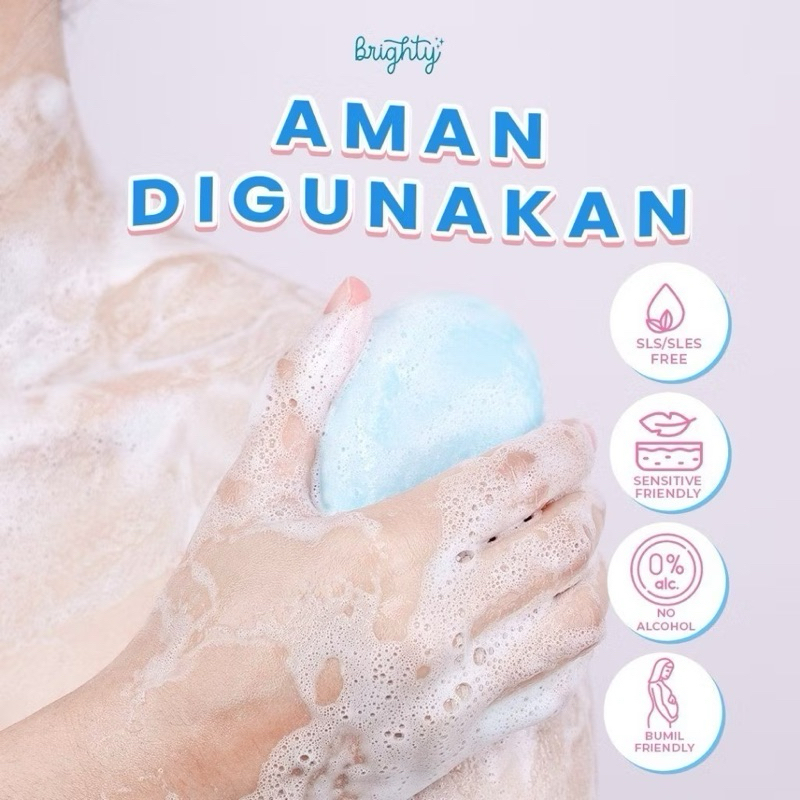 Jual Brighty Glow & Bright Bar Soap Sabun Mandi Pemutih badan sabun ...