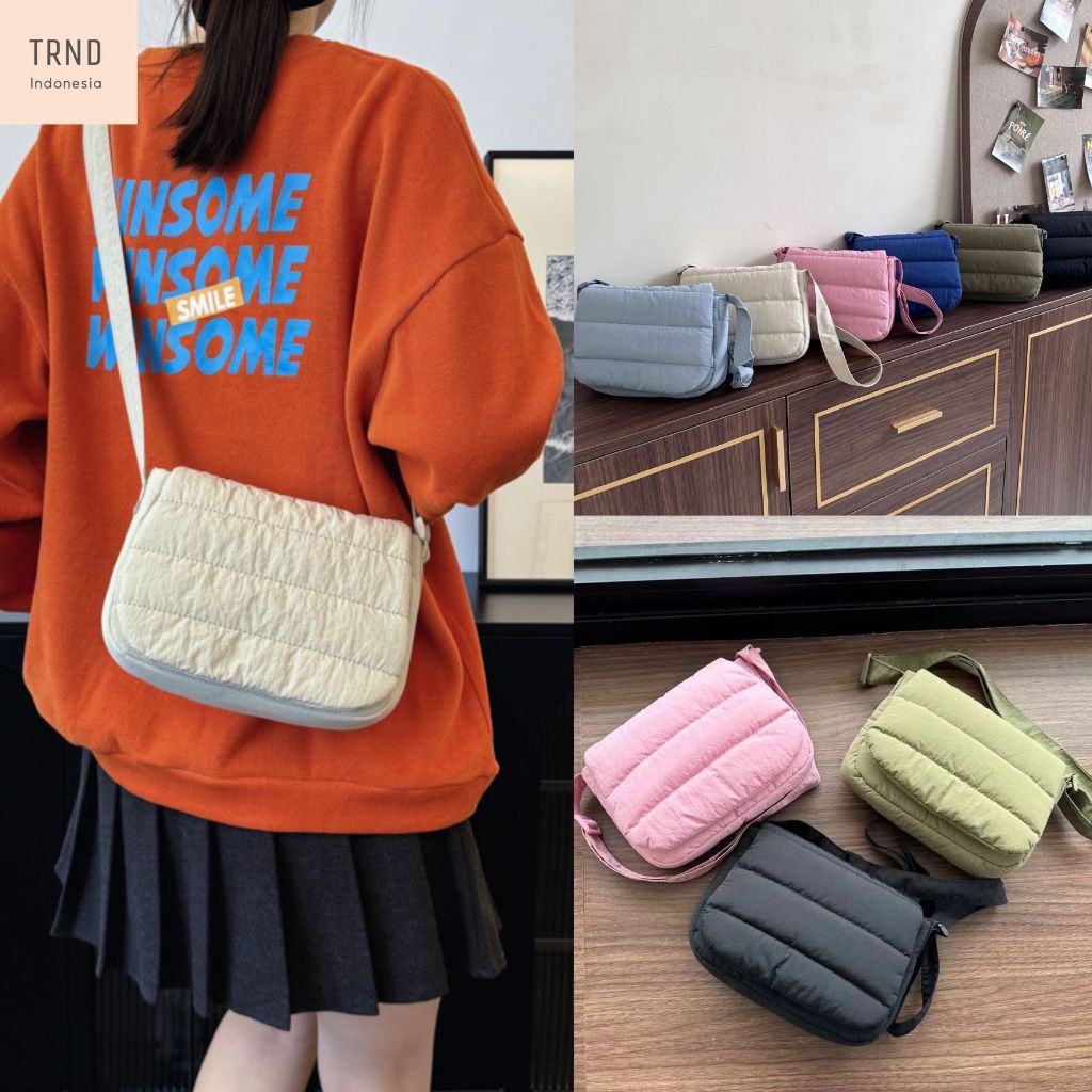 Jual Tas Selempang Puffy Poofy Bag Puffy Sling Bag Mini Halus Style ...