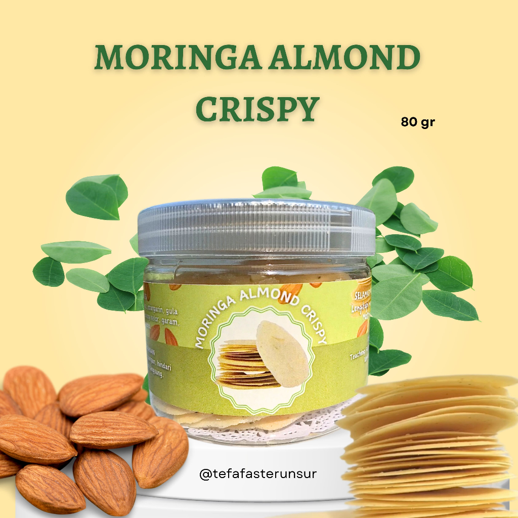 Jual Moringa Almond Crispy Crepes Daun kelor | Shopee Indonesia