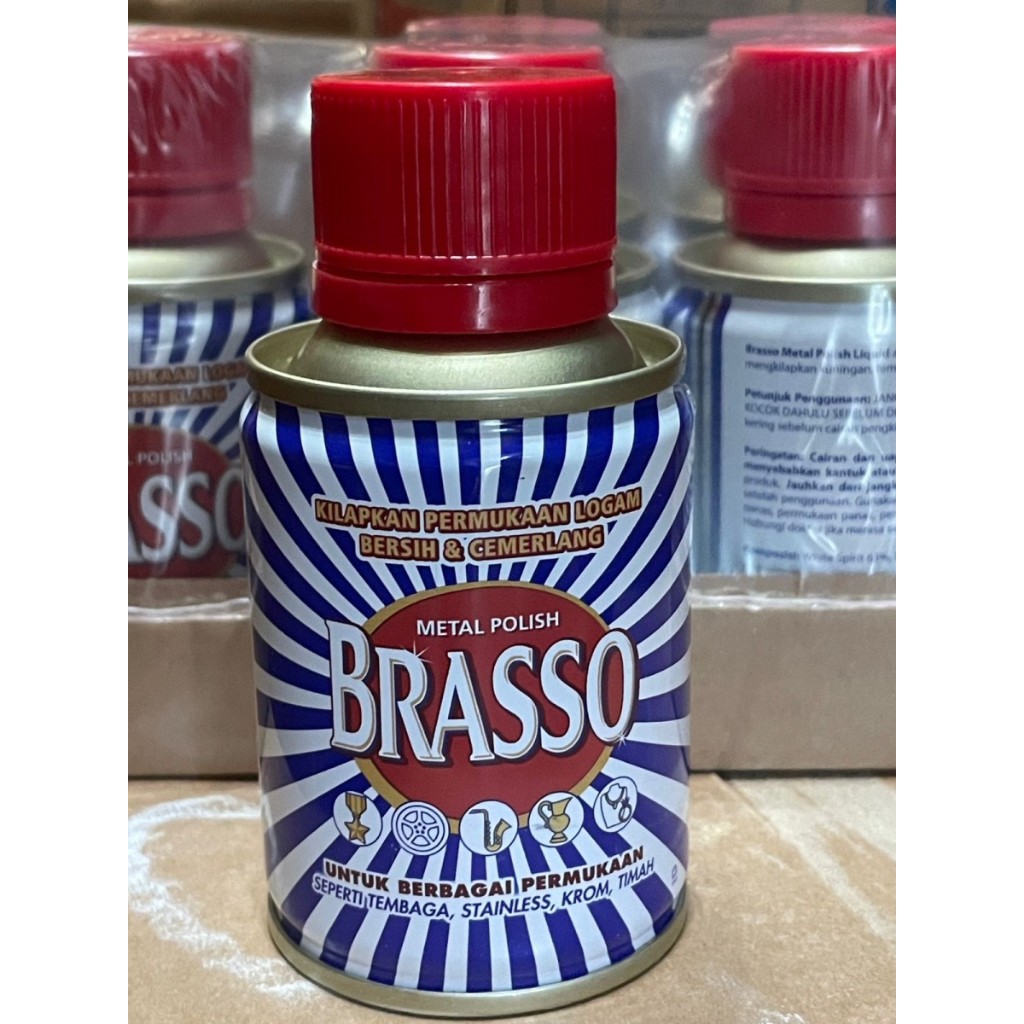 Jual Brasso Metal Polish 100ml Braso PENGKILAT LOGAM TEMBAGA KUNINGAN STAINLESS | Shopee Indonesia