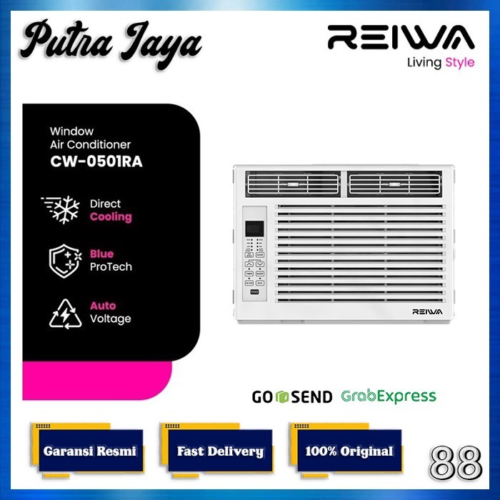 Jual AC WINDOW REIWA AC WINDOW 1/2 PK CW-0501RA 0,5 PK 370WATT LOW WATT ...