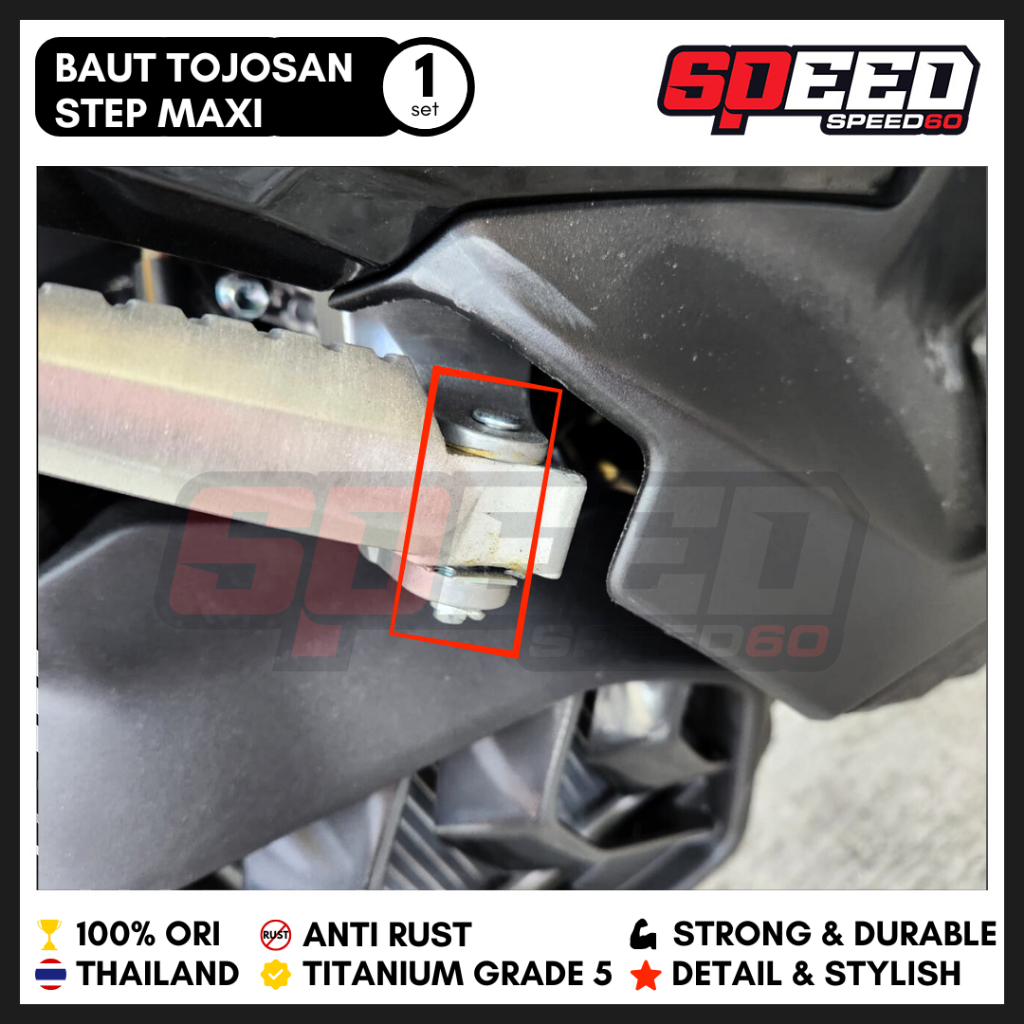 Jual Probolt Titanium Baut Tojosan Step Yamaha Maxi Nmax Xmax Lexi ...