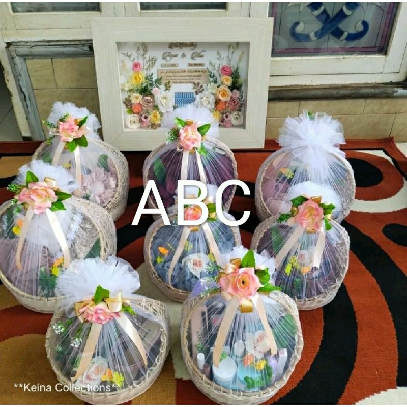 Jual ISTIMEWA,,,,,isi 2,,, keranjang + kain + bunga,,, keranjang model ...