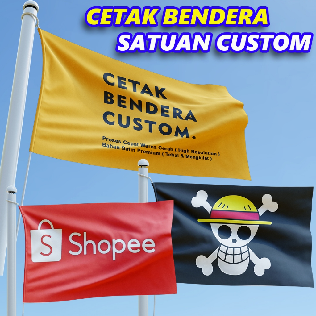 Jual CETAK / PRINT BENDERA KAIN CUSTOM JUMBO PROSES CEPAT | Shopee ...