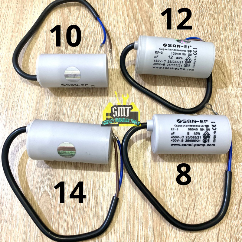 Jual Kapasitor / Capacitor Pompa Air SANEI Bulat 8UF 10UF 12UF 14UF ...