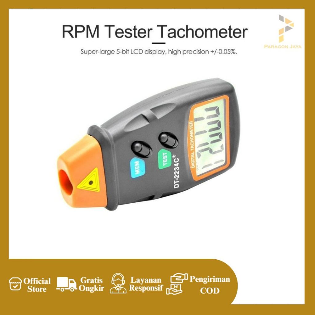 Jual Tachometer LCD Digital Laser Photo RPM Meter Alat Pengukur ...