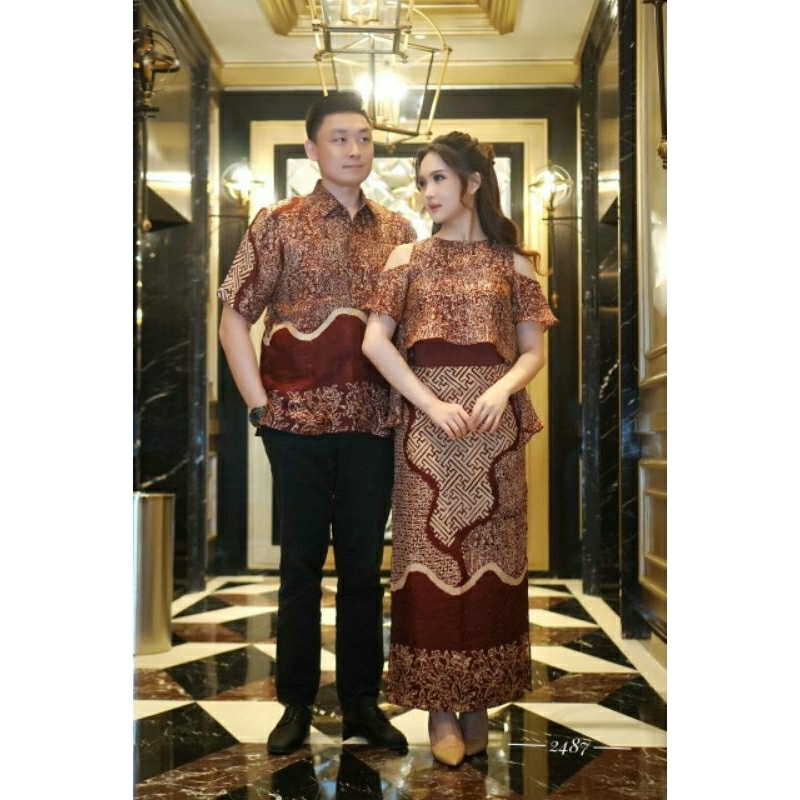 Jual Maroon Viscose Batik Couple | Shopee Indonesia