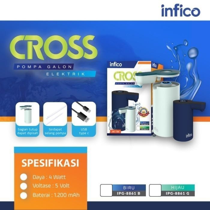 Jual alat penyedot air galon pompa galon elektrik infico CROSS/CROSS ...