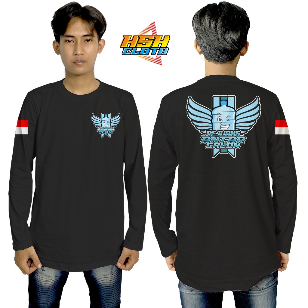 Jual Baju Kaos Distro Lengan Panjang Tukang Antar Galon Perusahaan Bisa ...