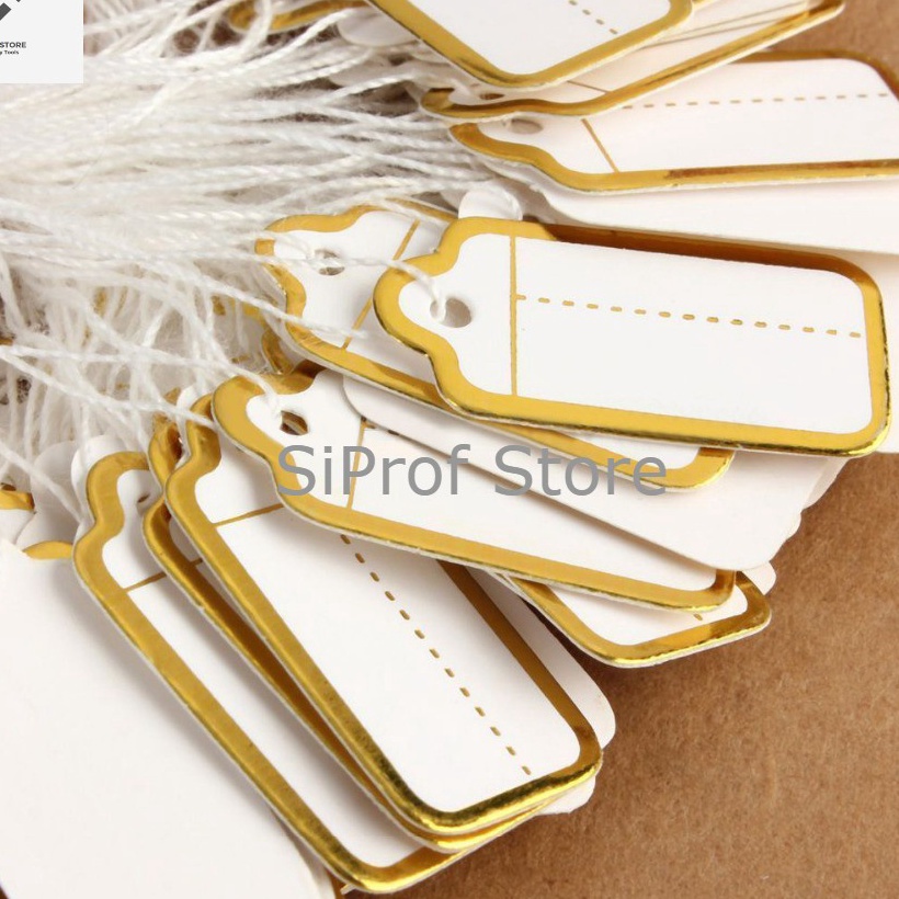 Jual Wah Bandrol Tag Label Perhiasan Putih List GoldSier isi 1 pcs ...