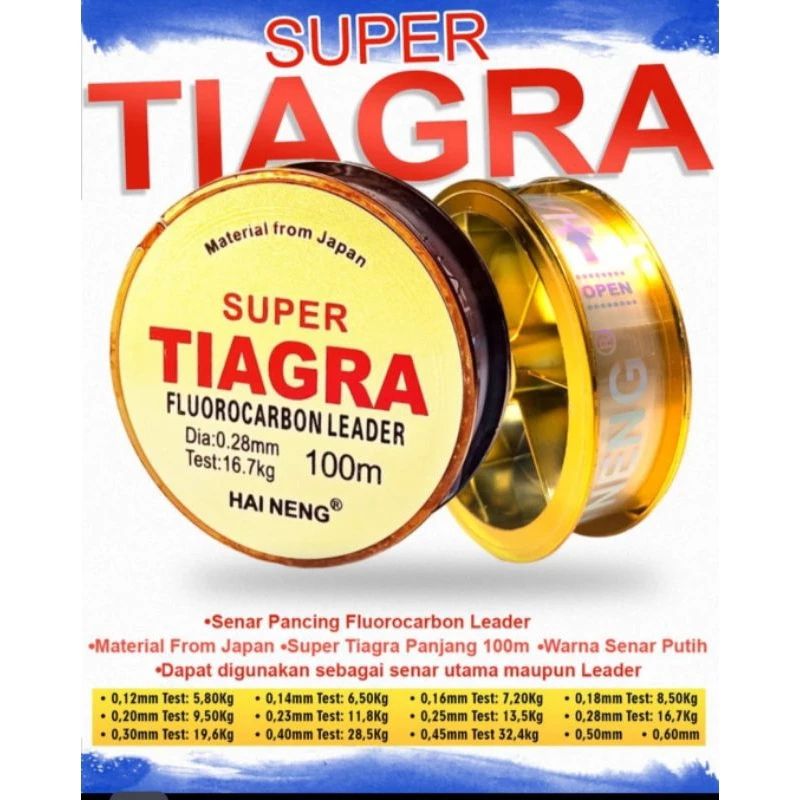 Jual SENAR TIAGRA FLUOROCARBON MURAH WARNA PUTIH 100 M | Shopee Indonesia