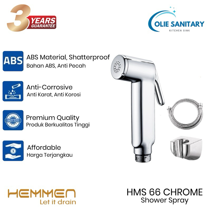 Jual Shower Spray Hemmen HMS 66 Toilet Shower Jet Washer Bidet Cebok ...