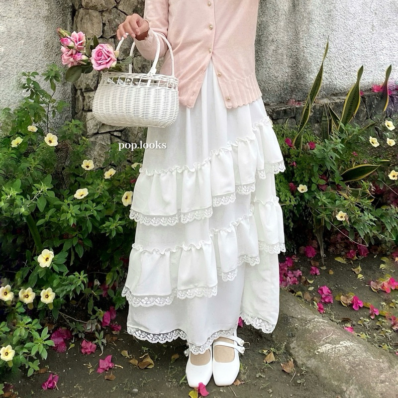 Jual ALICE COQUETTE SKIRT - pop.looks | rok renda ruffle korea vintage ...