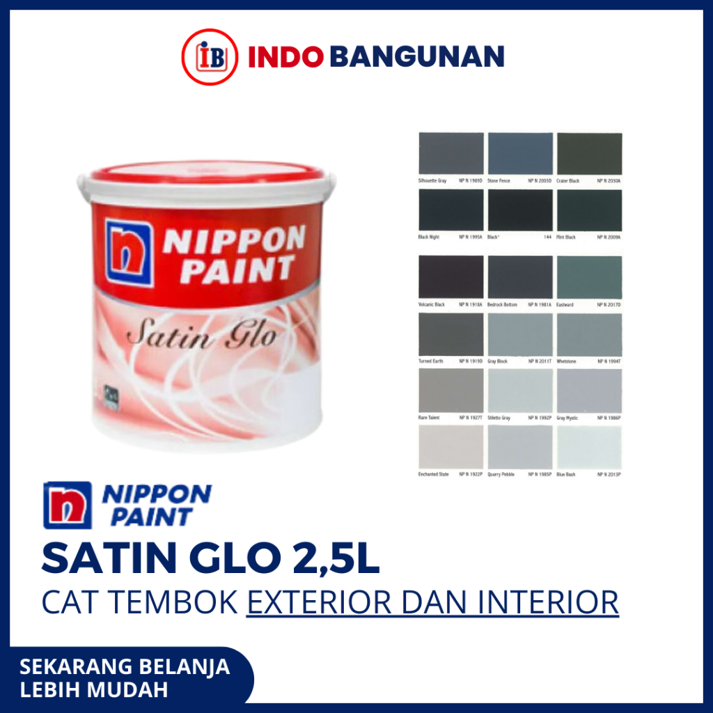 Jual NIPPON PAINT SATIN GLO GALON 2,5L | Shopee Indonesia