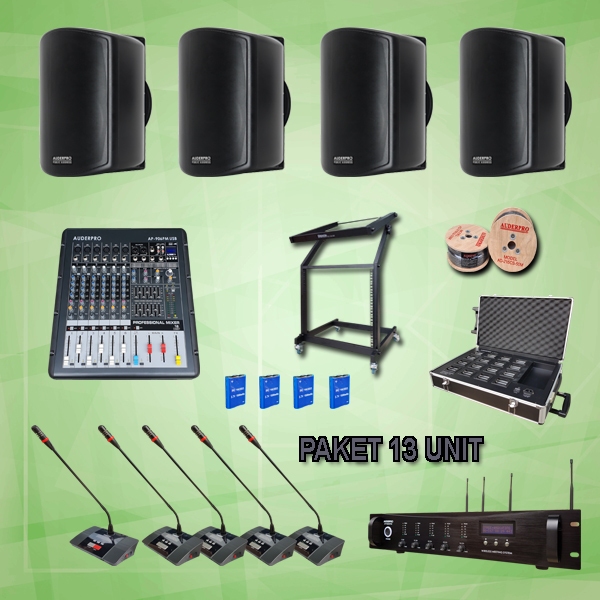 Jual MIC RAPAT CONFERENCE WIRELESS SYSTEM AUDERPRO AR9MB PAKAI 13 UNIT ...