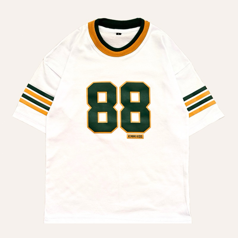 Jual Kaos Baseball Oversize Anak Putih 1-11 Tahun Katun Combed 24s ...