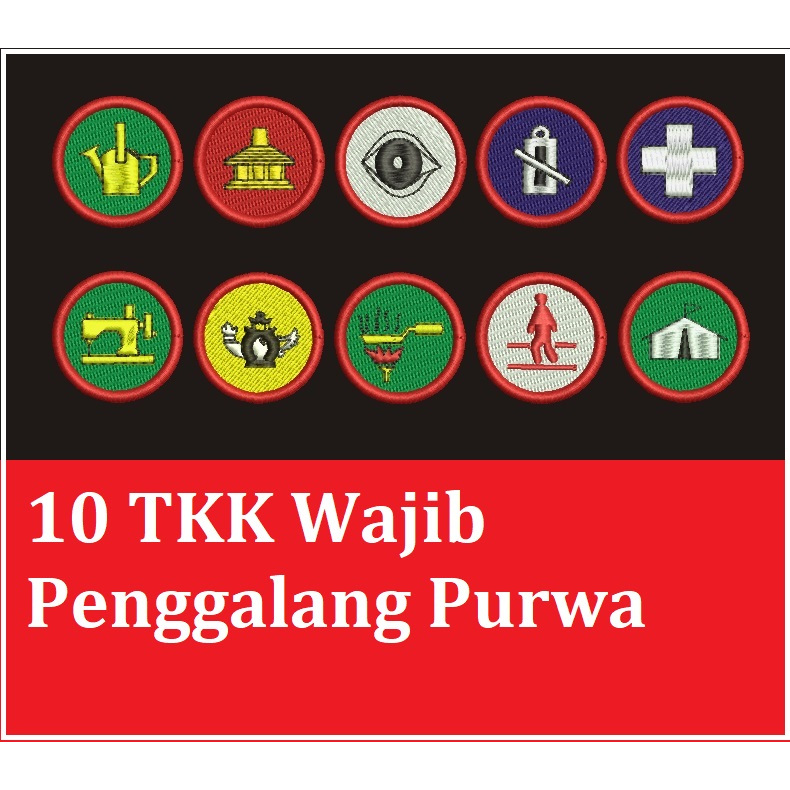 Jual TKK Penggalang Purwa Wajib Pramuka Badge Bordir | Shopee Indonesia