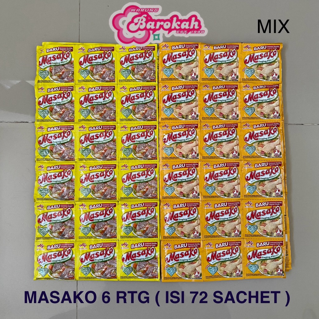 Jual Masako 6 Renceng 72 Sachet / Masako Sapi / Masako Ayam | Shopee ...